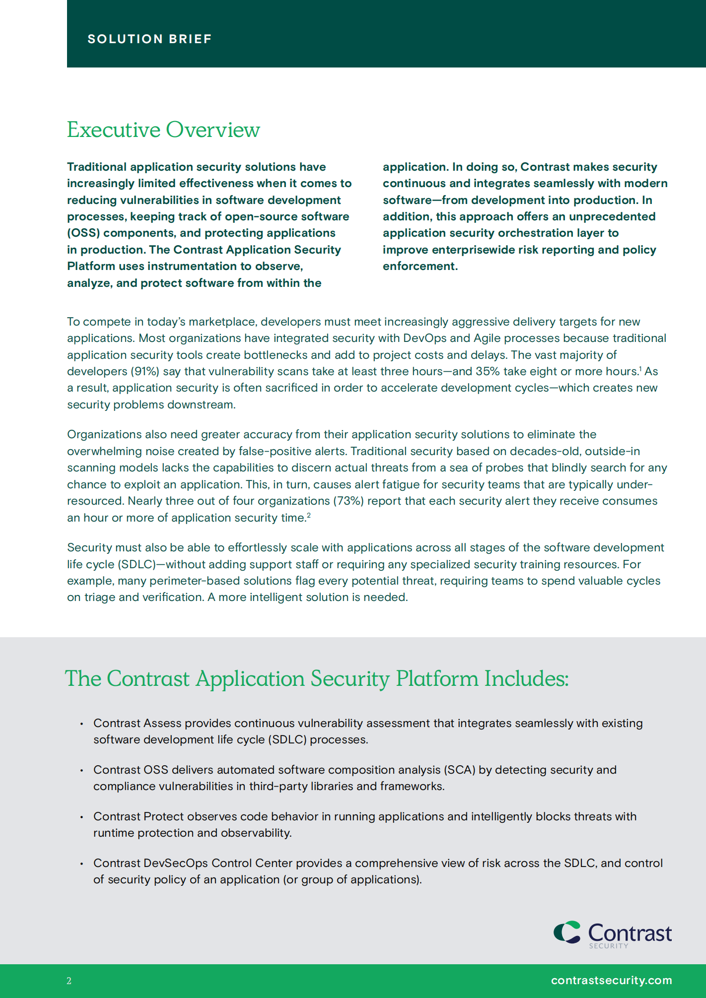 行业报告 《contrast Application Security Platformsolution Brieffinal