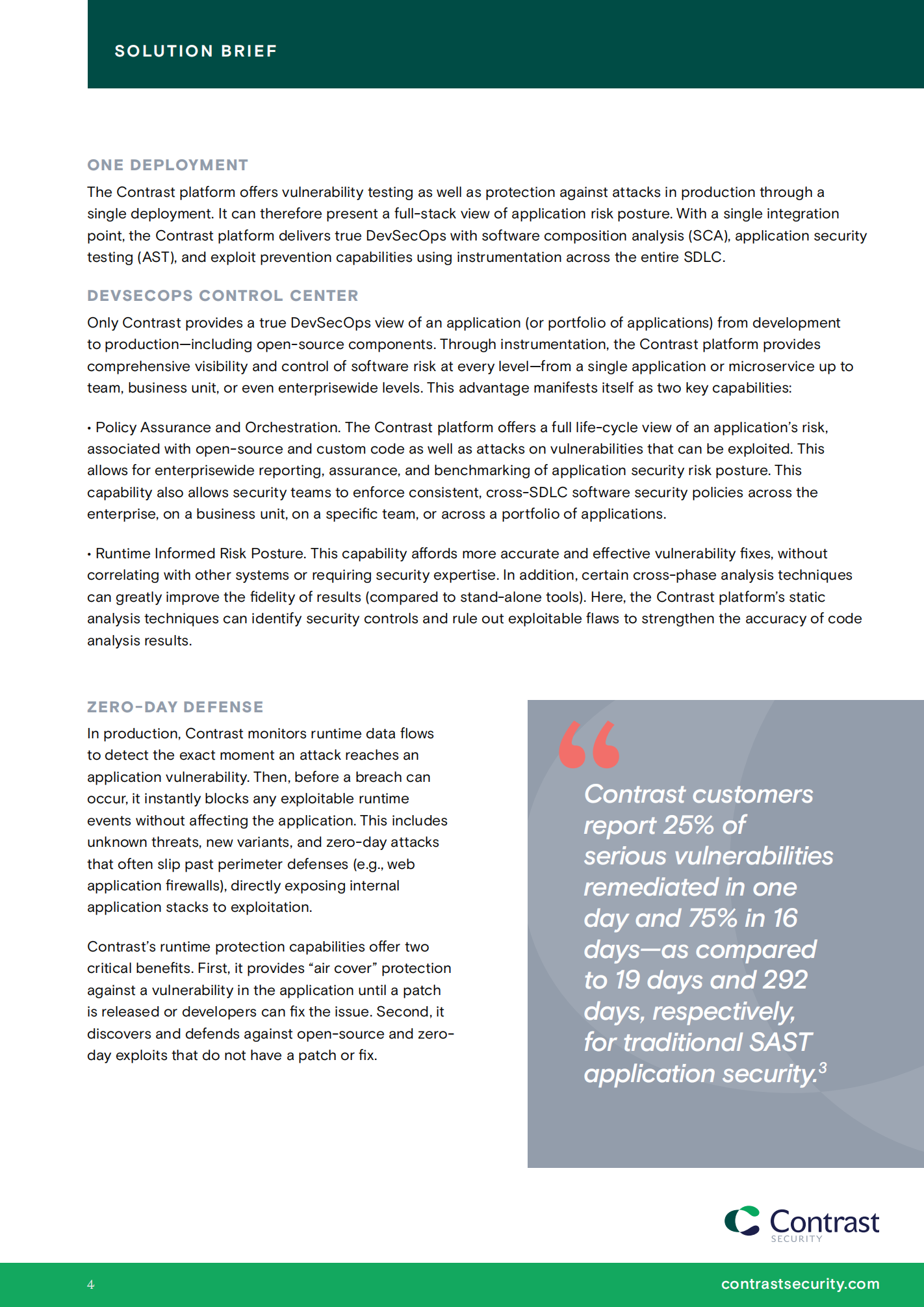 行业报告 《contrast Application Security Platformsolution Brieffinal