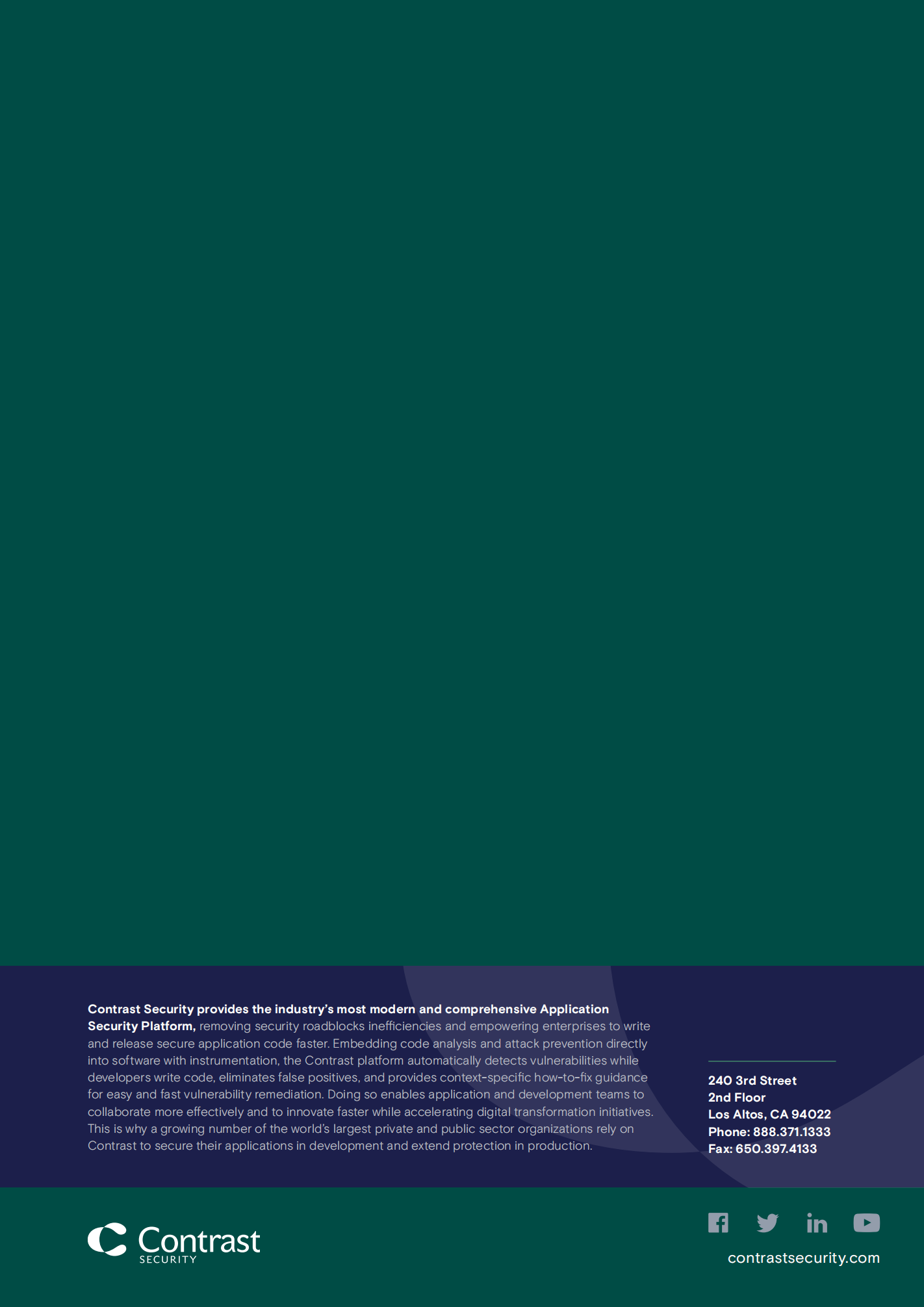 行业报告 《contrast Application Security Platformsolution Brieffinal